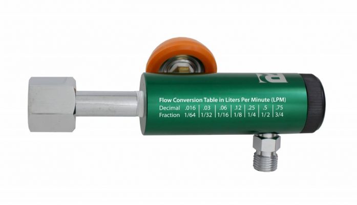 3 LPM Pediatric Regulator CGA 540 w/DISS - decimal flows & conversion ...