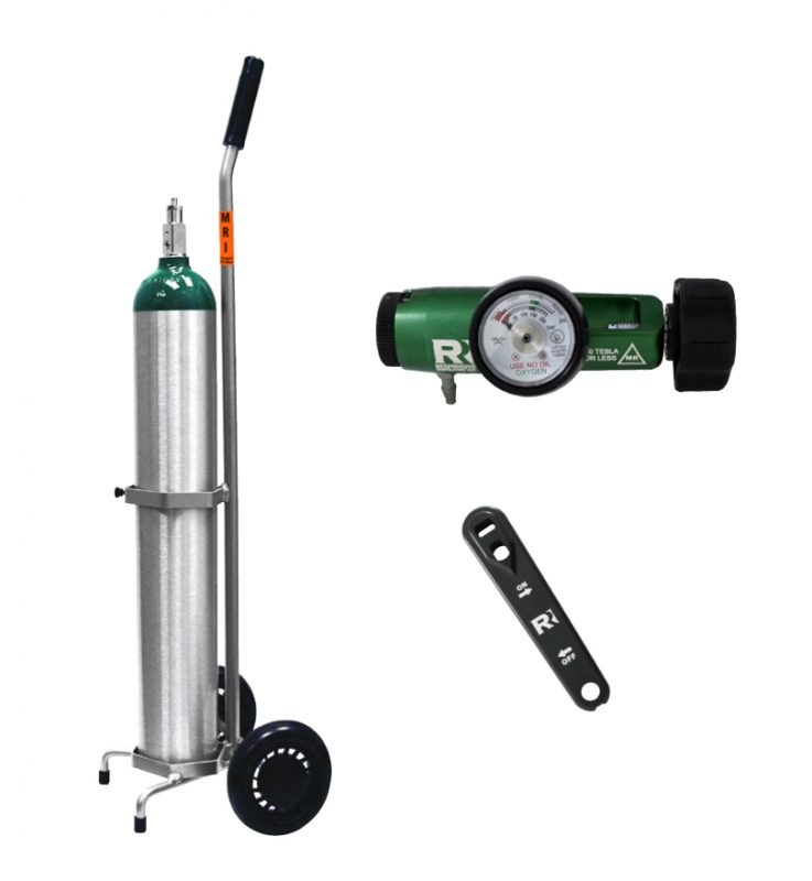 MRI E Cart Kit w/ MRI E cylinder, 25 LPM MRI Regulator - Responsive ...