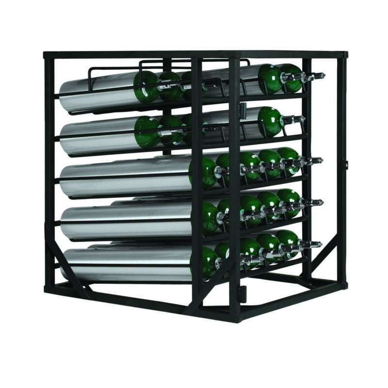 25 Cylinder D, E Layered Rack - Responsive Respiratory